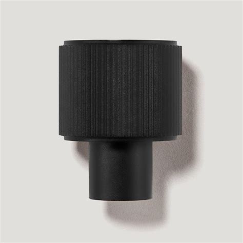Matte Black Grooved Button Cabinet Knob Black Cabinet Knobs Plank