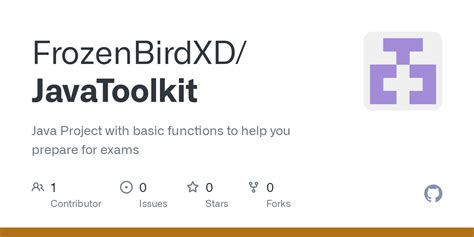 Github Frozenbirdxd Javatoolkit Java Project With Basic Functions To Help You Prepare For Exams