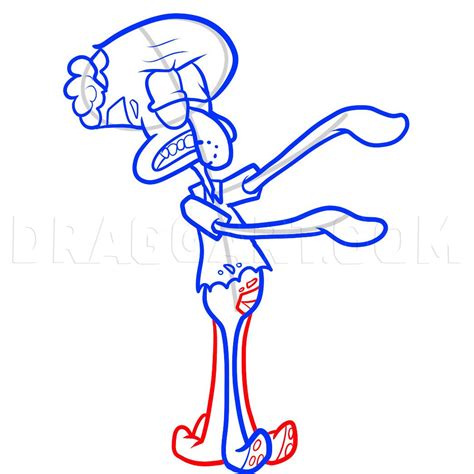 How To Draw Zombie Squidward Zombie Squidward Step By Step Drawing