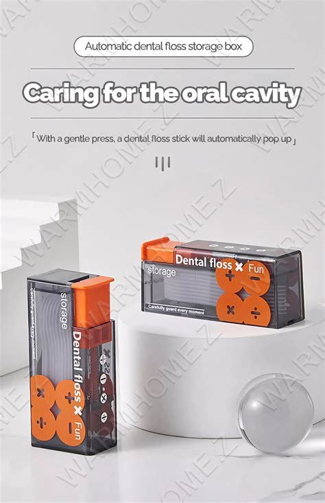 Automatic Portable Dental Floss Box Refillable Pops Out Dental Floss Storage Box With A Press