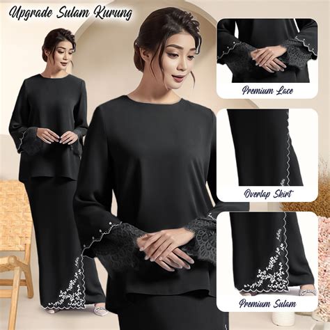 Afya Sulam Overlap Baju Kurung Moden Kedah Baju Kurung Moden Baju Raya