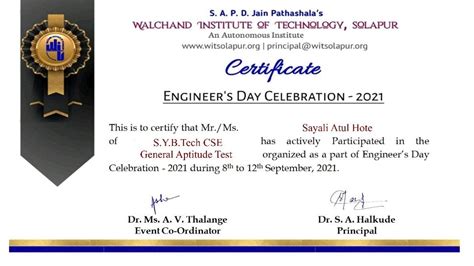 Sayali Hote On Linkedin General Aptitude Test Participation