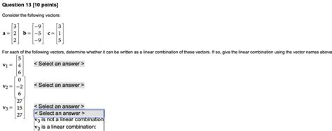 Solved Question Points Consider The Following Chegg Com