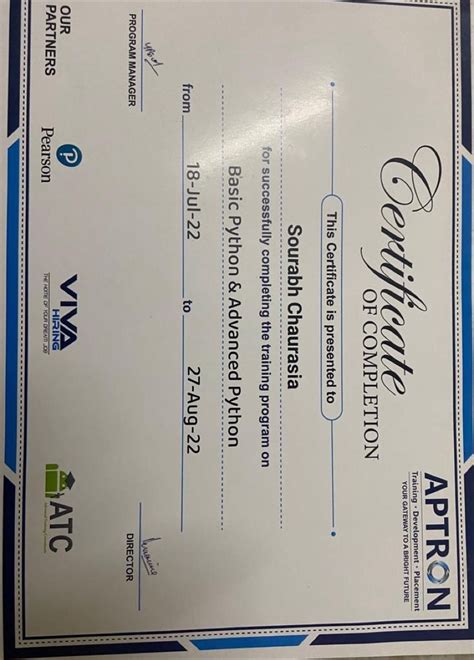 Sourabh Chaurasia On Linkedin The Certificate Of Completion Of The