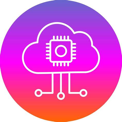 Cloud Computing Line Gradient Circle Icon 43718183 Vector Art At Vecteezy