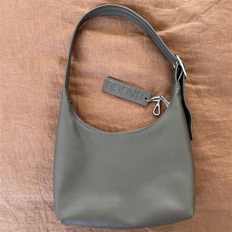 Baggu Mini Recycled Leather Shoulder Bag In Brown Depop