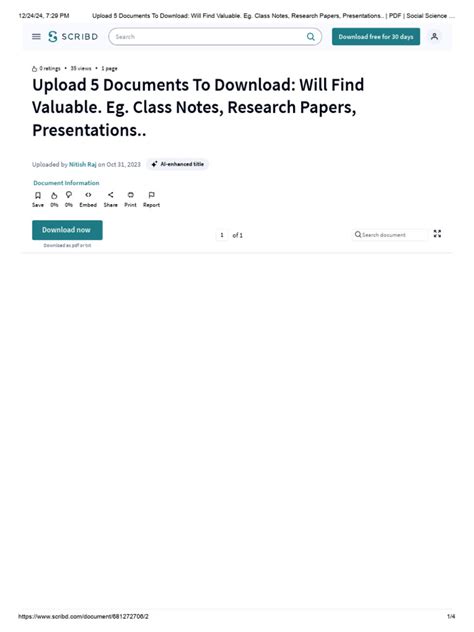 Upload 5 Documents Pdf Scribd World Wide Web