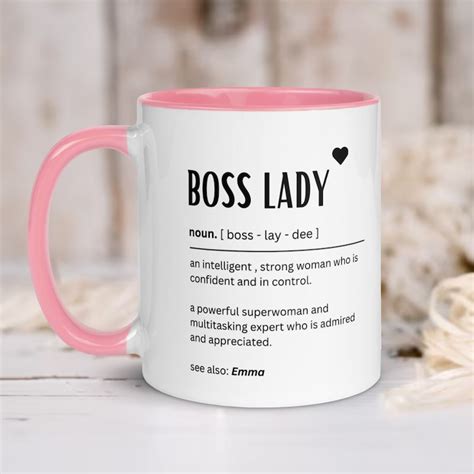 Personalised Boss Lady Mug Ts For Boss Female Boss Definition