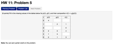 solved hw 11 problem 5 previous problem problem list next
