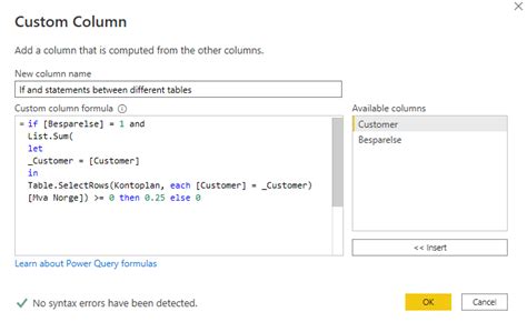 Solved If And Statements Between Different Tables Microsoft Fabric Community