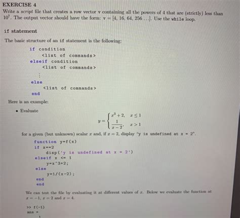 Solved EXERCISE Write A Script File That Creates A Row Chegg