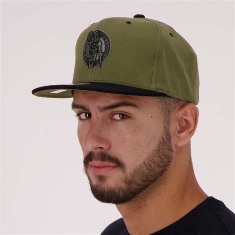 Boné Mitchell And Ness Nba Boston Celtics Verde Oliva Futfanatics