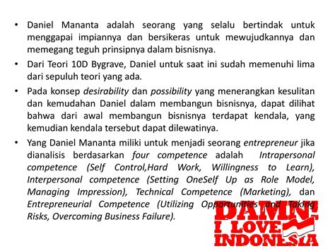 Role Model Entrepreneur Danile Mananta Pptx