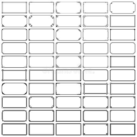 Fifty Rectangle Frames Set 1 Stock Vector Illustration Of Card