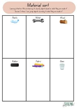 Material Sort By MsTreeSTEM TPT