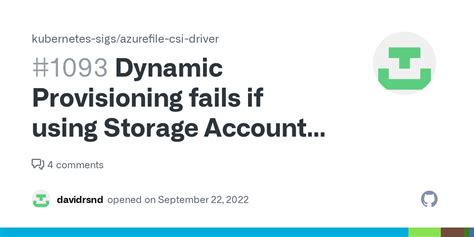 dynamic provisioning fails if using storage account from another