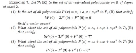solved let p2 r be the set of all real valued polynomials
