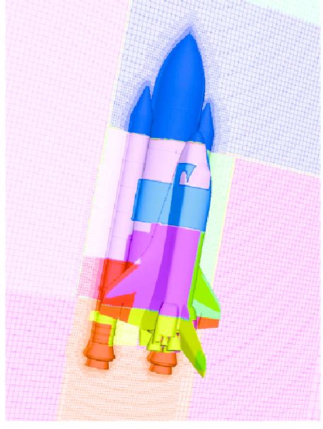 cartesian mesh around full sslv configuration including orbiter
