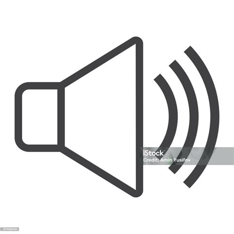 소리 선 아이콘 웹 및 모바일 음성 기호 벡터 그래픽 흰색 배경 Eps 10에 선형 패턴 Voip에 대한 스톡 벡터 아트 및