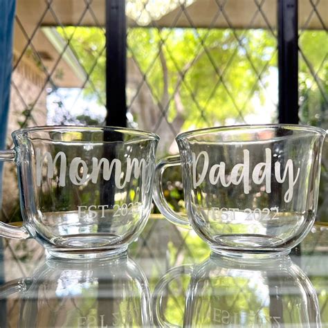 Etched Glass Coffee Mugs Etsy