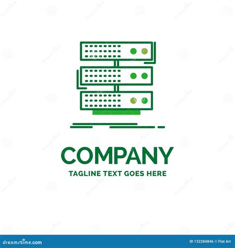 Server Storage Rack Database Data Flat Business Logo Templat Stock Vector Illustration Of
