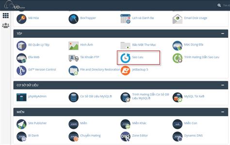 Hướng Dẫn Sao Lưu Backup Và Khôi Phục Restore Dữ Liệu Hosting
