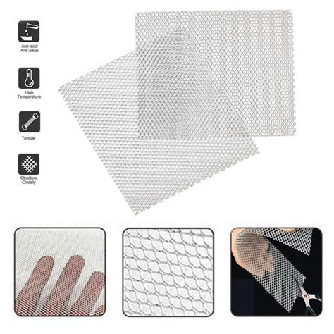 25x20cm Aluminum Mesh Sheet Aluminium Modelling Mesh Car Grill Mesh Sturdy Metal Mesh Sheets For