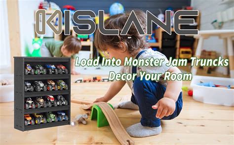 Kislane Felt Monster Jam Trucks Display Case Wall Mounted