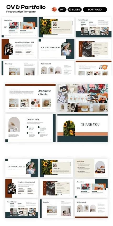 Download Cv And Portfolio Powerpoint Template Desirefxcom