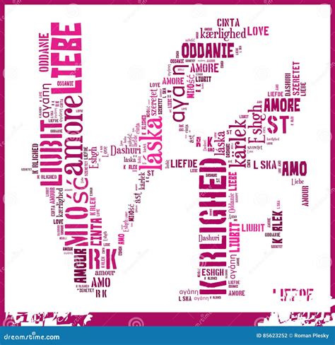 Word Cloud Love Stock Illustration Illustration Of Amore 85623252