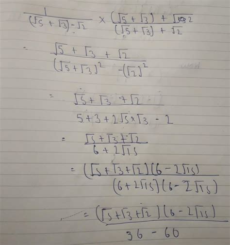 Root Root Root Rationalise The Denominator Brainly In