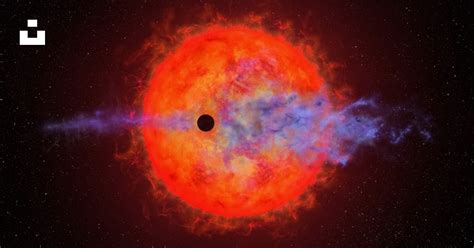 빨간색과 파란색 별의 중심에 있는 블랙홀 사진 Unsplash의 무료 우주 이미지