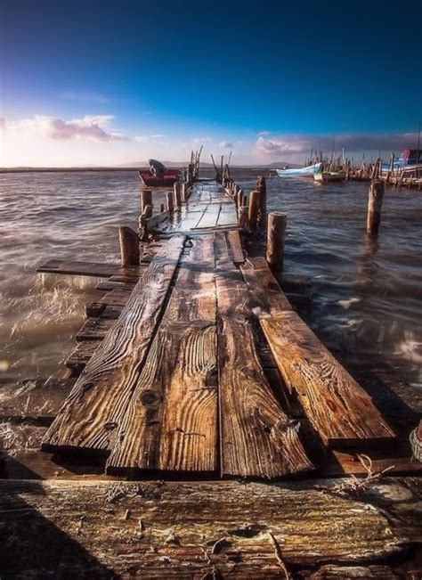Old Wooden Pier In Corinthia Greece