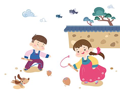 [ill110] 전통놀이 003 유토이미지 상세페이지 베이직샵 일러스트 17883099