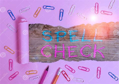 Handwriting Text Spell Check Concept Meaning To Use A Computer Program