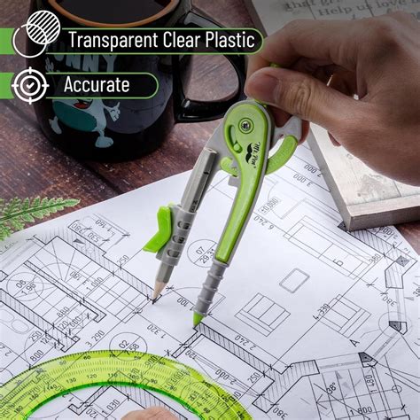 Mr Pen Compass And Protractor Set Geometry Kit Compass Protractor