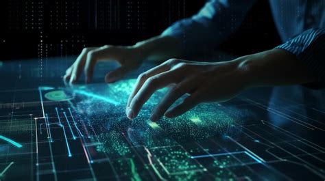 Premium Ai Image Data Security Check On Business Virtual Graph Created With Generative Ai