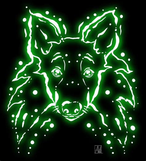 Neon Sheltie By Mbl111elovka On Deviantart