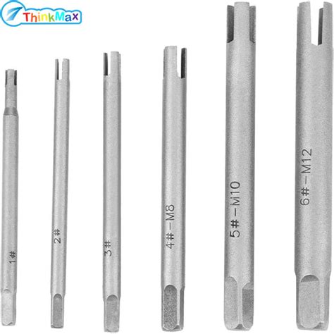 Tap Extractor 6pcs M4 M12 Screw Tap Extractor Set Steel Stripped Screw