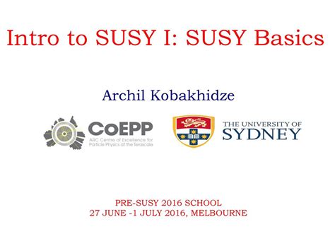 Intro To Susy I Susy Basics Ppt Download