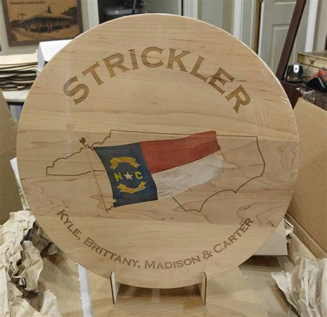 Lazy Susan Custom Wedding Gift 18 Round Solid Maple With Etsy