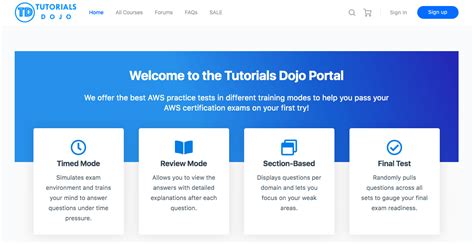 the new tutorials dojo practice test portal is now live r