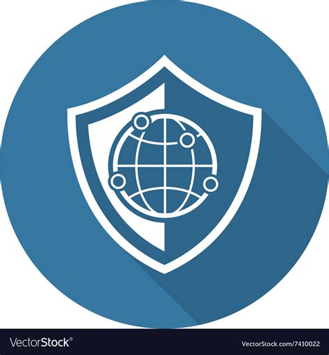 Network Security Icon Flat Design Royalty Free Vector Image