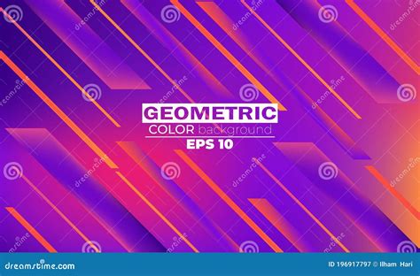 Minimalist Colorful Modern Abstract Background With Geometric Shapes And Lines Stock Vector