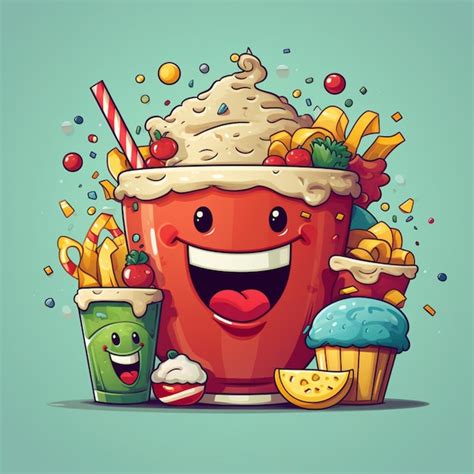 Premium Ai Image Cartoon Foods Logo 1