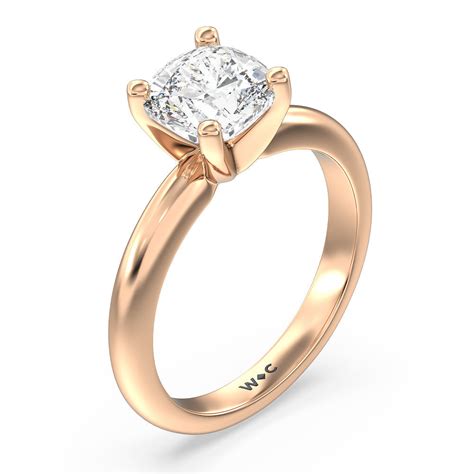 Medi Classic Four Prong Solitaire Diamond Engagement Ring With Clarity
