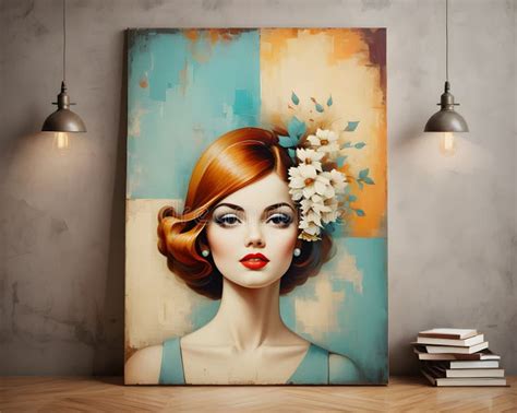 Vintage Art Style Picture Abstract Interior Old Paintings Stock