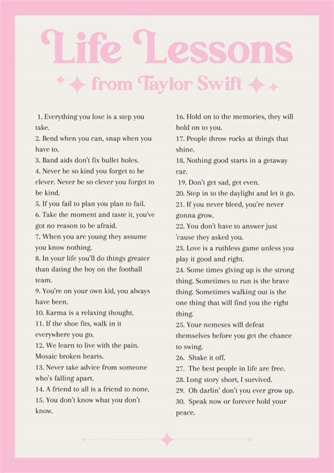 Life Lessons From Taylor Swift