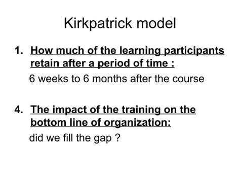 Kirkpatrick Model Ppt