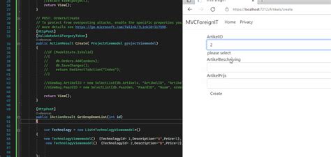 C Use Selected Item From Dropdownlist To Query Another Table And